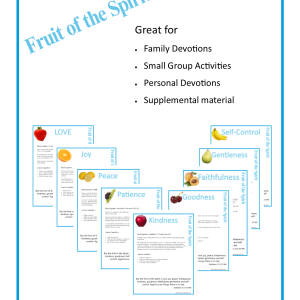 Fruit of the Spirit: Peace Family Devotion - PastorRonBrooks